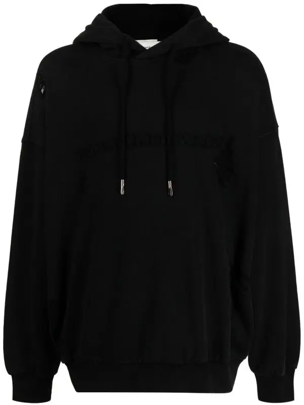 FENG CHEN WANG Logo-appliqué Cotton Hoodie