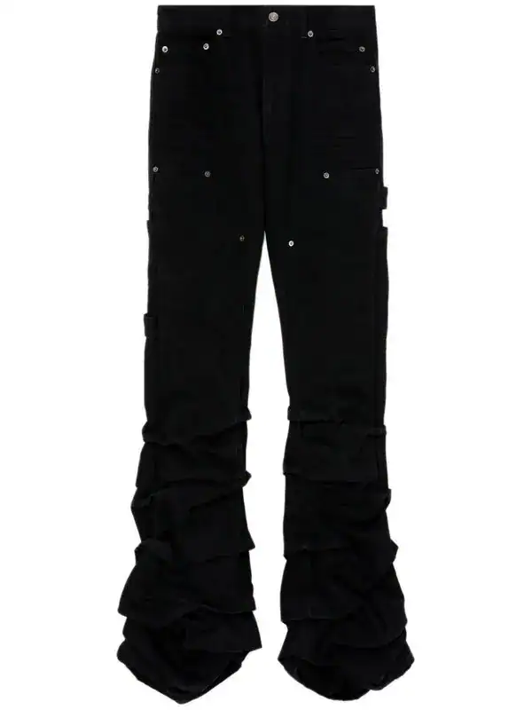 WE11DONE WAVE BOOT CUT DENIM フレアデニム Buy We11Done Wave Low-rise Flared Jeans - Black At 39% Off