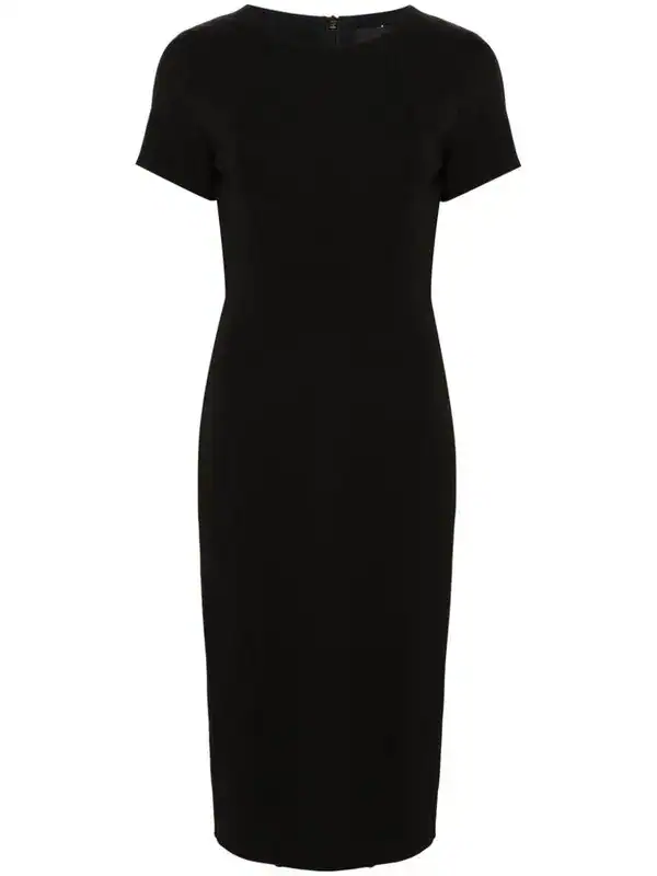 Hugo Boss Stretch-design Midi Dress - Black | Editorialist