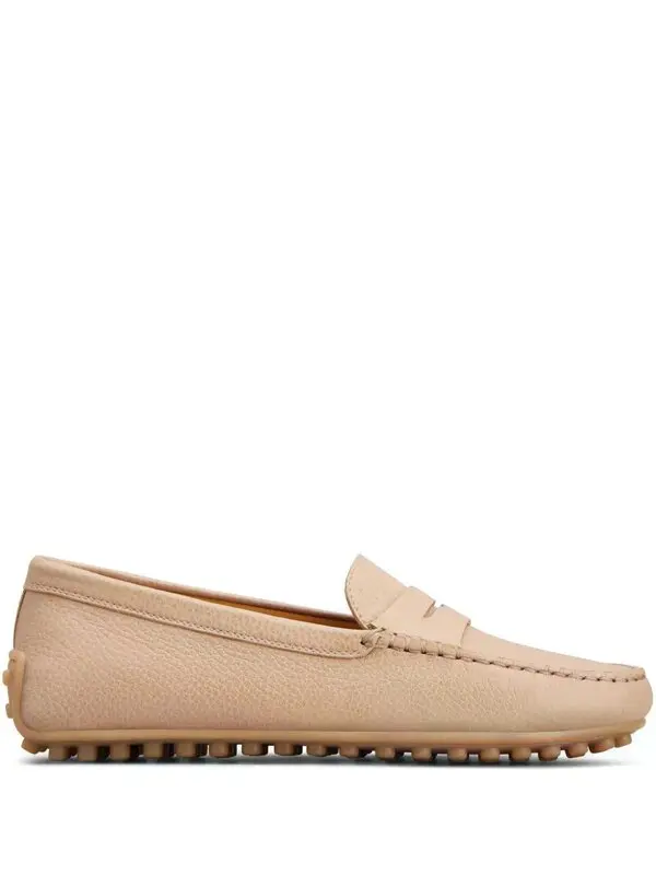 TOD'S Penny-slot Leather Loafers - Neutrals