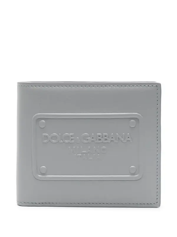Dolce & Gabbana Logo-embossed Leather Wallet - Grey
