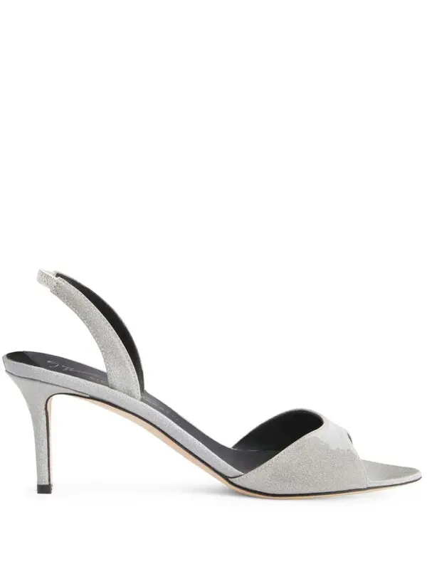 GIUSEPPE ZANOTTI Lilibeth 70mm Leather Sandals - Silver