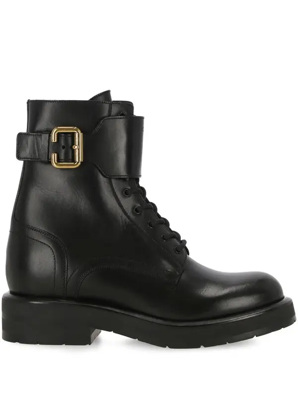Chloé Leather Combat Boots