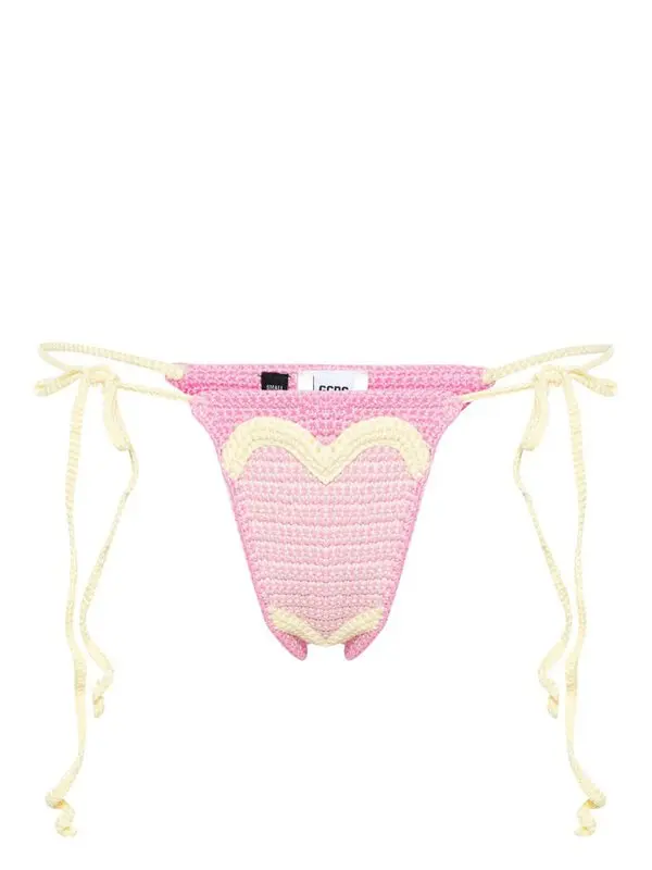 Buy Gcds Bikini Briefs With Crochet Hearts - Multicolour At 33% Off ...