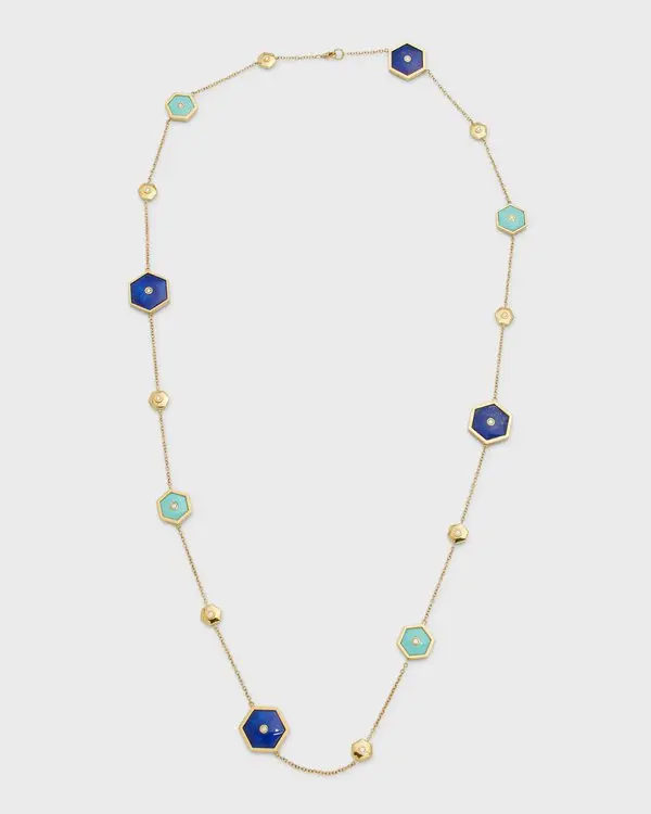 Miseno Sommersa 18k Yellow Gold Station Necklace - Multi