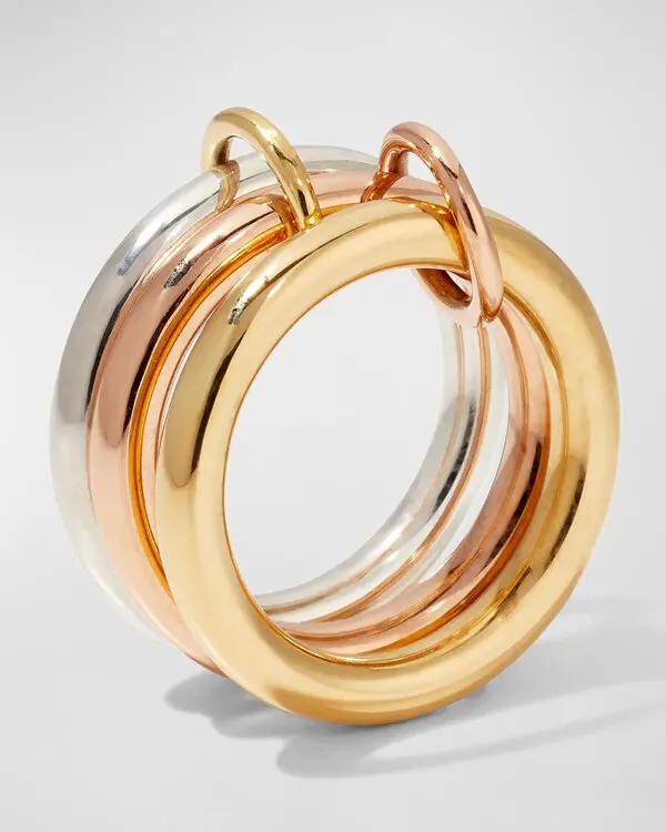 SPINELLI KILCOLLIN Mercury Mx 3-link Ring - Yellow Gold