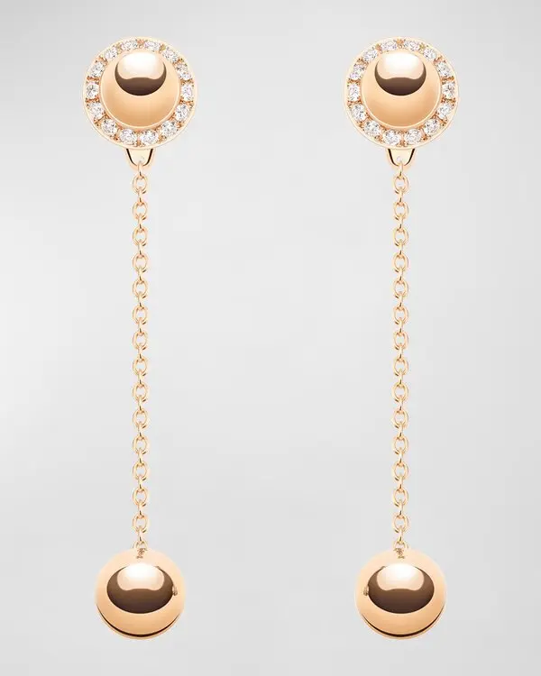 PIAGET Possession 18k Rose Gold Diamond Drop Earrings - 15 Rose Gold ...
