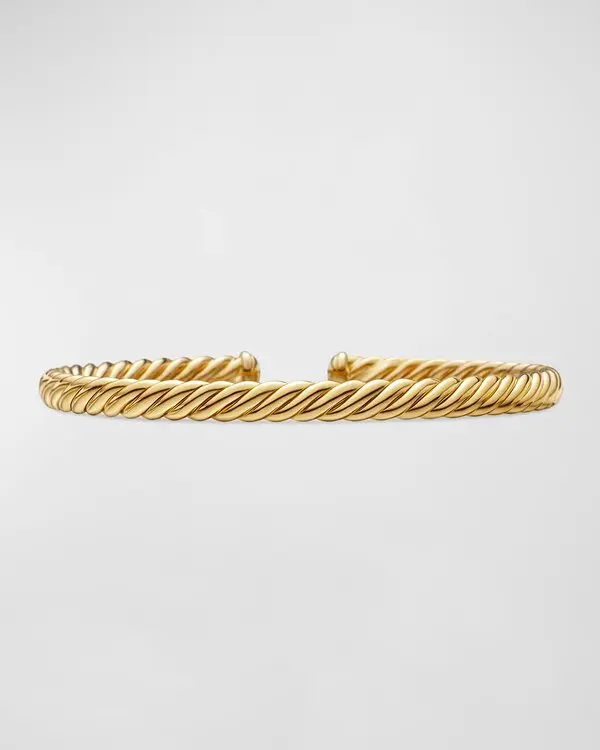 David Yurman 4.5mm Cablespira Oval Bracelet - Gold