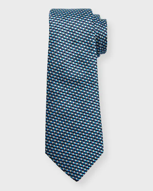 Giorgio Armani Silk Jacquard Tie - Blue