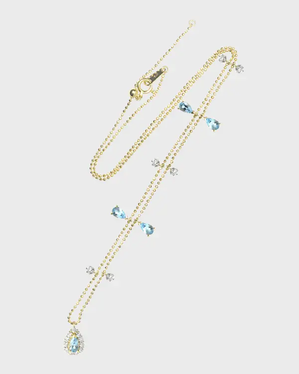 STEVIE WREN 18k Yellow Gold, Diamond, And Necklace - Blue
