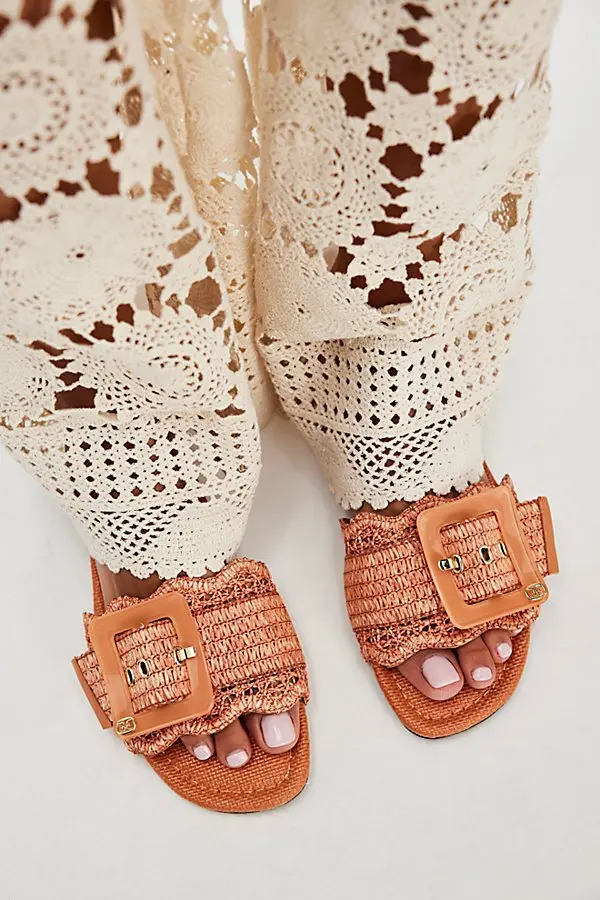 Sam Edelman Bambi Buckle Sandals - Stucco Coral