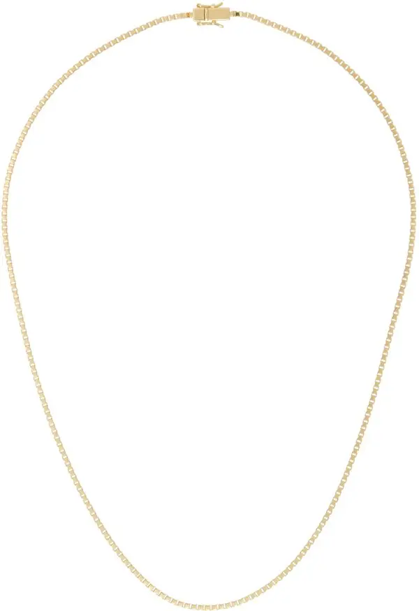 Tom Wood Gold Square Chain Necklace - 925 Silver/9k Gold 