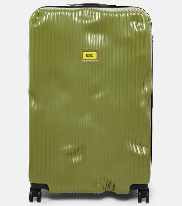CRASH BAGGAGE Stripe Large Check-in Suitcase - Green