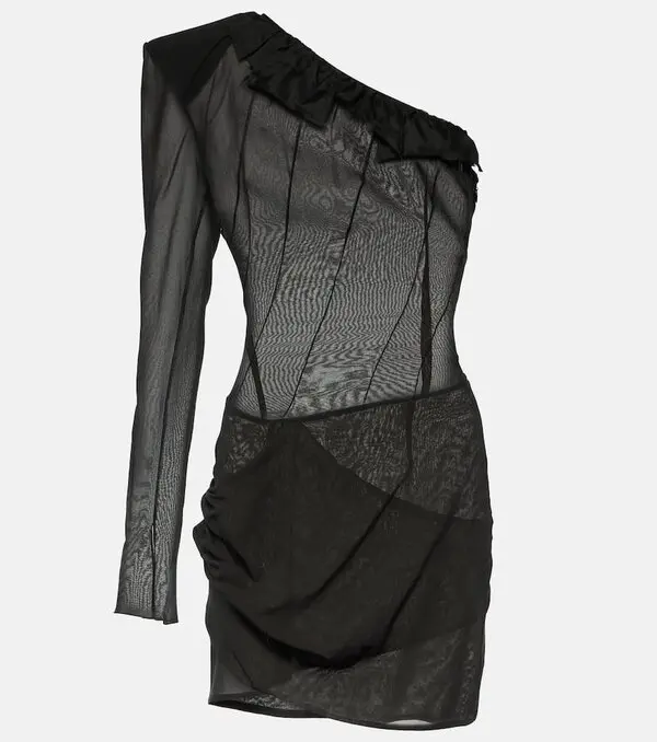 THE MANNEI Sofia One-shoulder Mini Dress