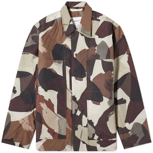 Norse Projects Pelle Camo Insulated Jacket - Espresso