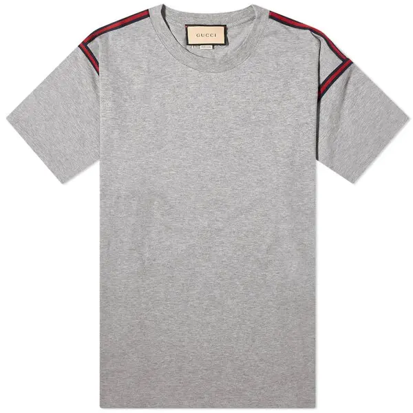 Gucci Tape T-shirt - Grey Melange | Editorialist