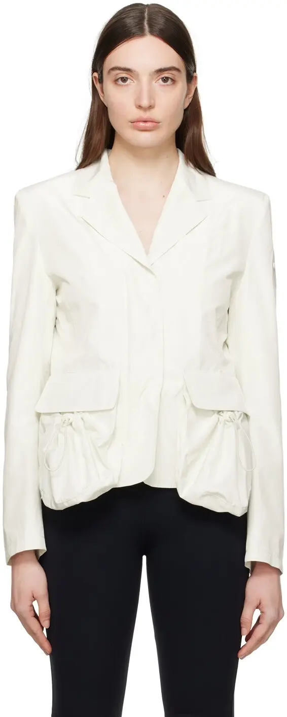 Open Yy Patch Pocket Jacket - Cream - 60% Off | Editorialist