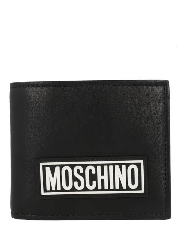 Buy Moschino Logo Leather Wallet - Black At 50% Off | Editorialist