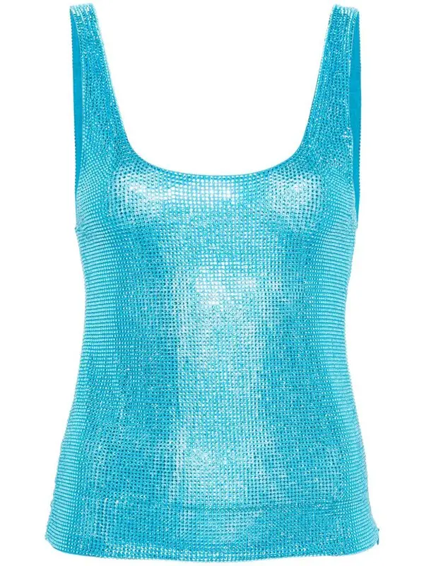 Giuseppe Di Morabito Crystal-embellished Tank Top - Blue