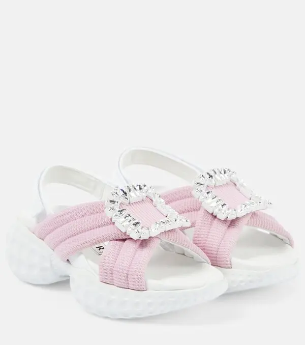 ROGER VIVIER Viv' Run Light Embellished Sandals - Multicoloured
