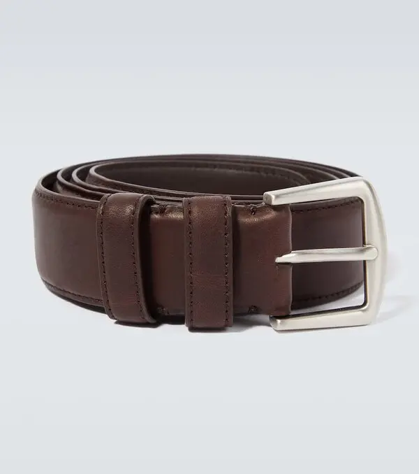 Loro Piana Alsavel Leather Belt - Brown