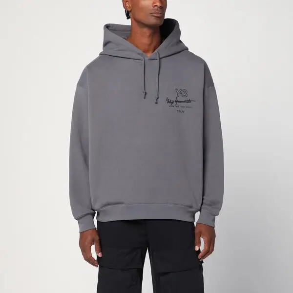 Adidas Cotton Logo Hoodie - Grey