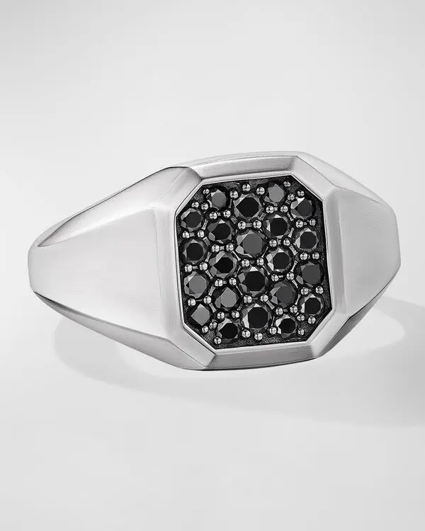 David Yurman Streamline Signet Ring With Diamonds