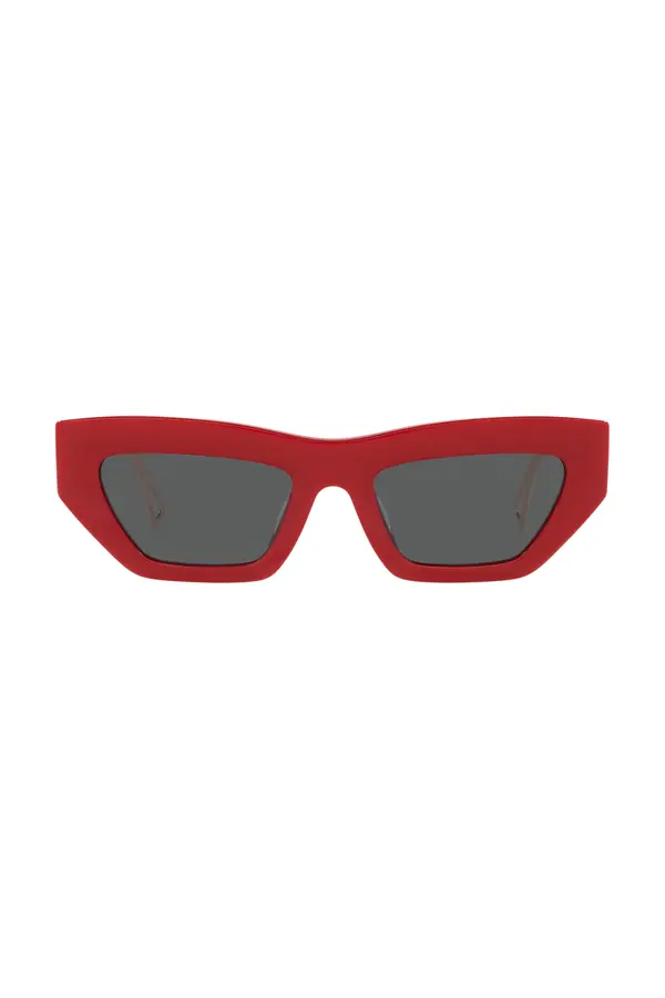 LIKE NEW Versace Sunglasses Red Gold Cat-eye Logo rectangular frame VE4432U Versace VE4432U XL (53 - 20) with Grey lenses and Red frame  main image 4
