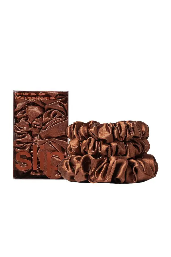 Slip Assorted Scrunchies Set Of 3 - Auburn