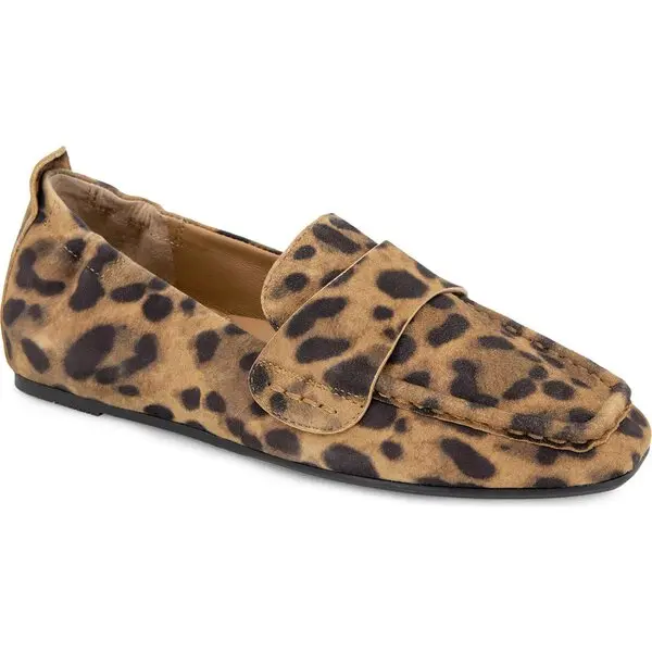 Gentle Souls By Kenneth Cole Leather Loafer - Leopard Suede