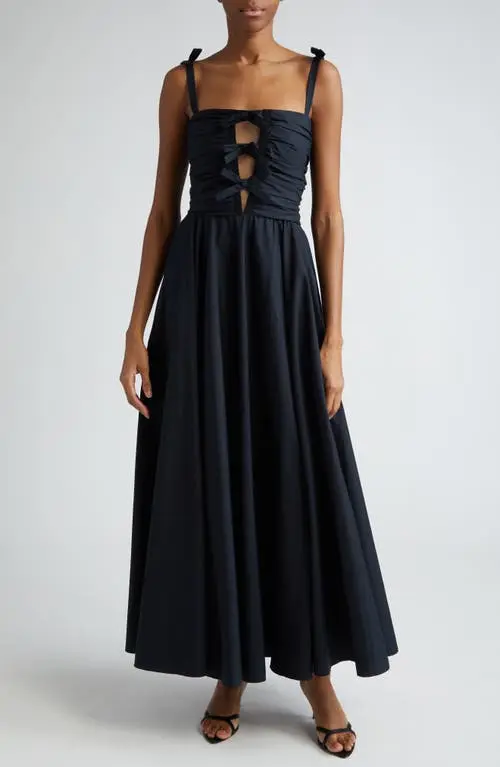 Giambattista Valli Bow Front Maxi Dress In Black - 80% Off | Editorialist