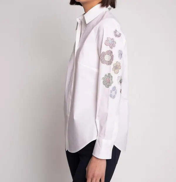 Vilagallo Tea Holiday Postcard Print Cotton Shirt Multi main image 1