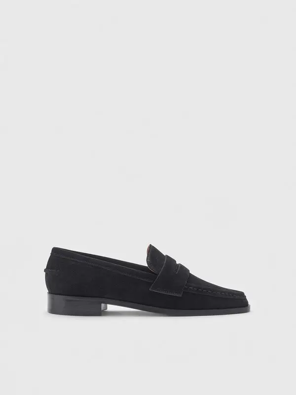 ATP ATELIER Airola Suede Loafers - Black