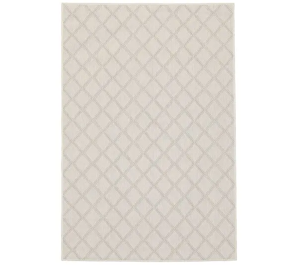 VERANDA LIVING I/o Gray Tonal Geometric Lattice 7'10'x10' Rug