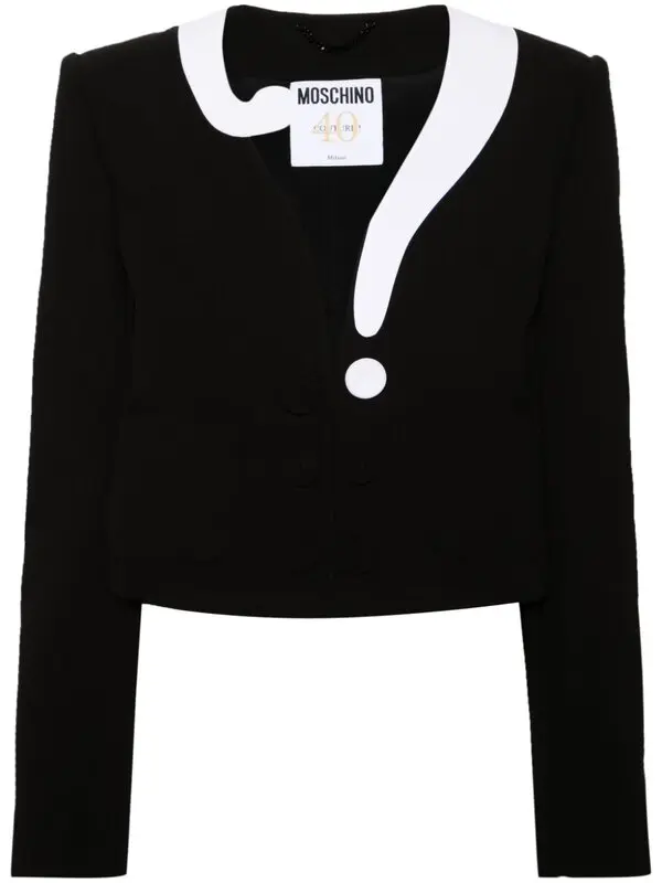 Moschino Asymmetric-neck Cropped Jacket