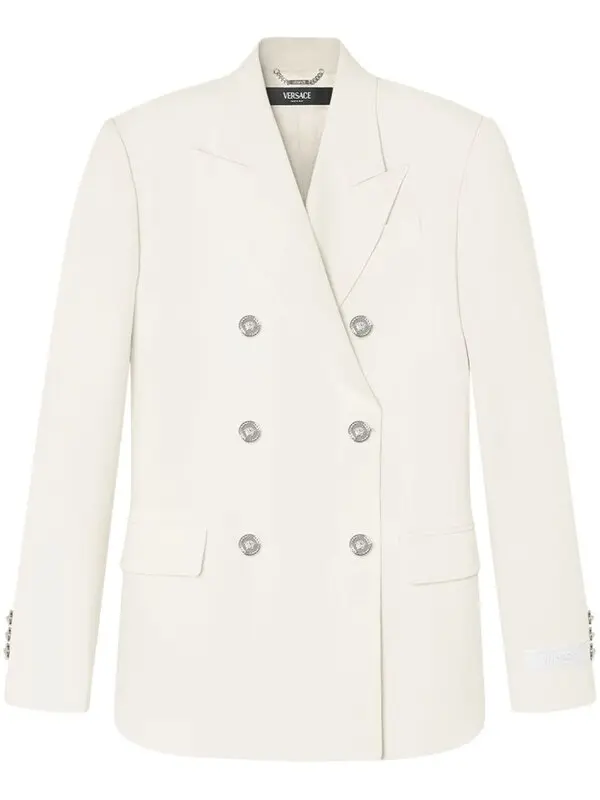 Versace Double-breasted Wool Blazer