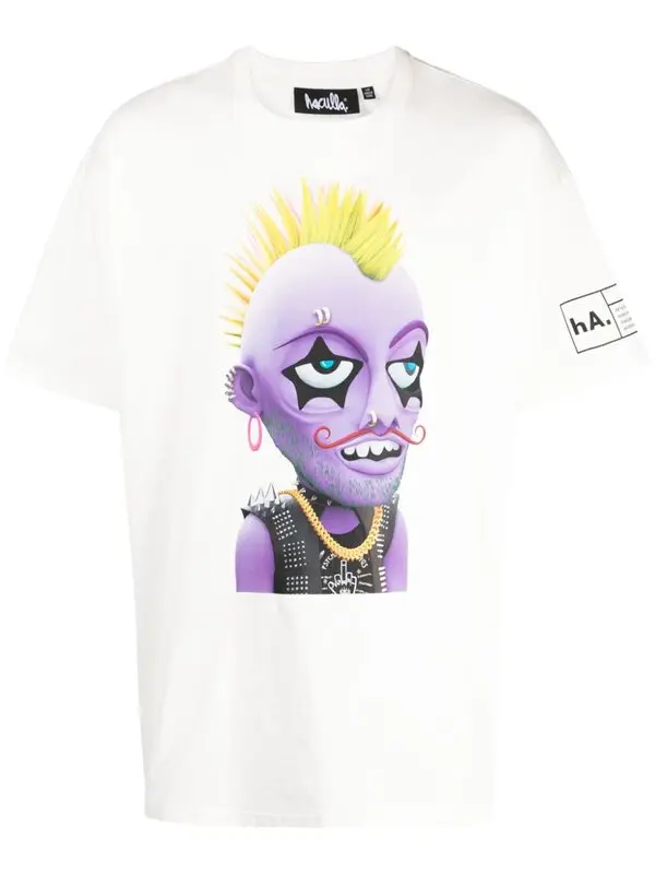 HACULLA. Moe-print Cotton T-shirt