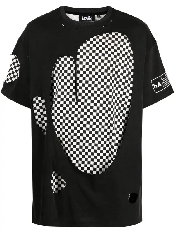 HACULLA. Layered Checkerboard-print Cotton T-shirt