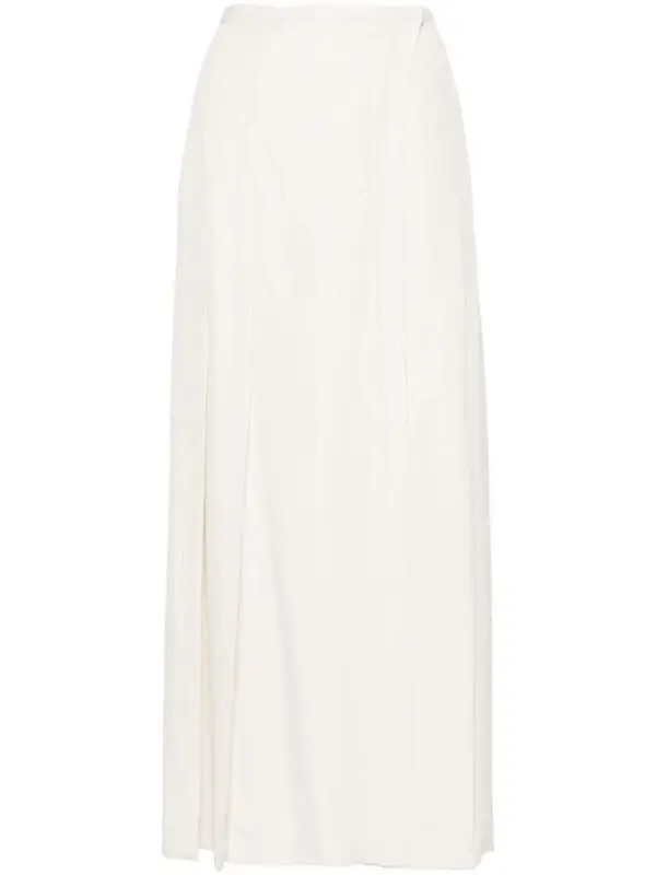 TOTÊME Pleated Crepe Wrap Skirt