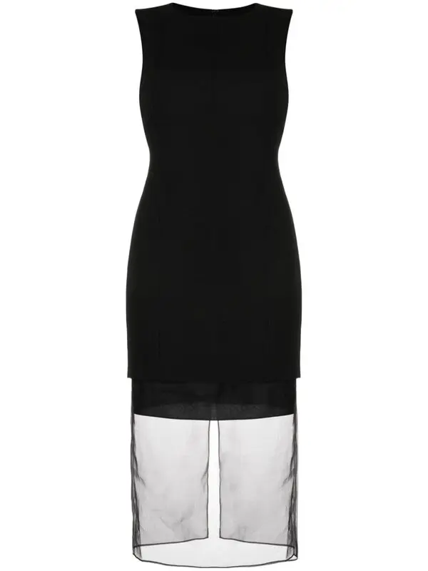 JASON WU Layered Stretch-jersey Midi Dress