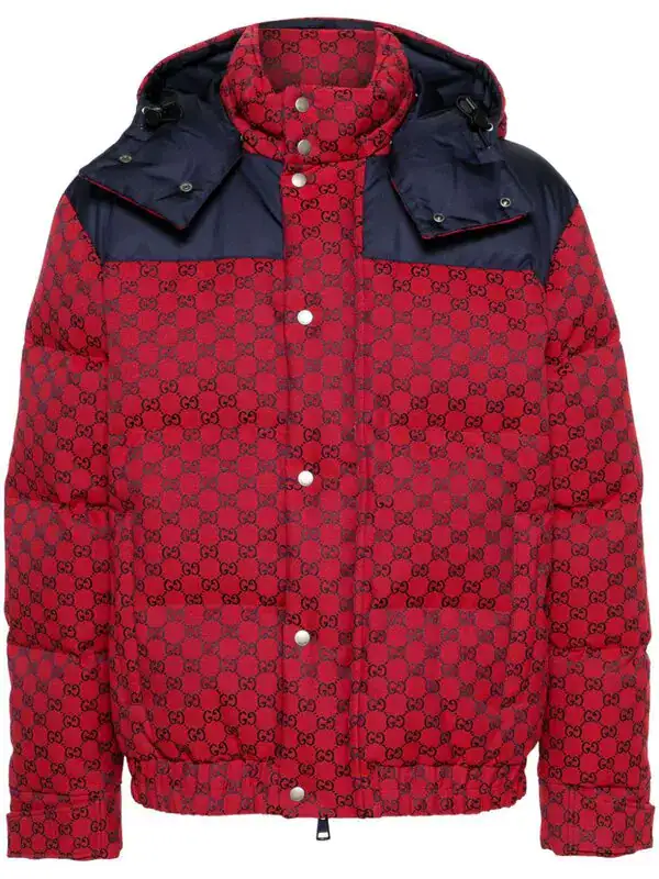 Gucci Gg Canvas Down Jacket - Red | Editorialist
