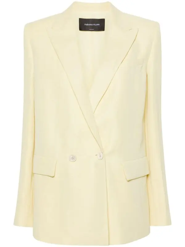 Fabiana Filippi Peak-lapels Double-breasted Blazer - Yellow