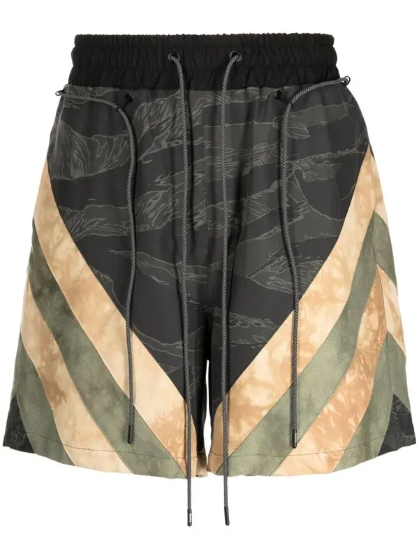 MOSTLY HEARD RARELY SEEN Graphic Print Track Shorts - Multicolour