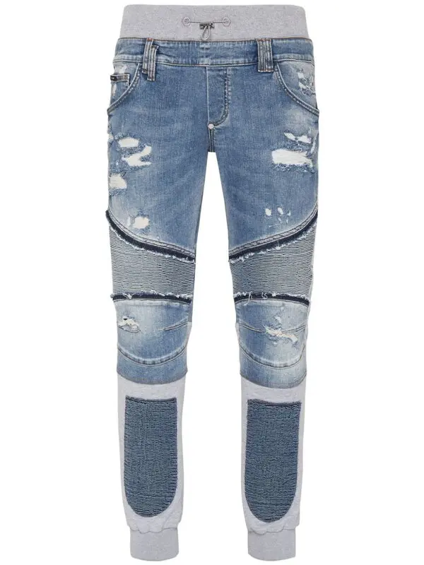 Philipp Plein Skull & Bones Tapered Jeans