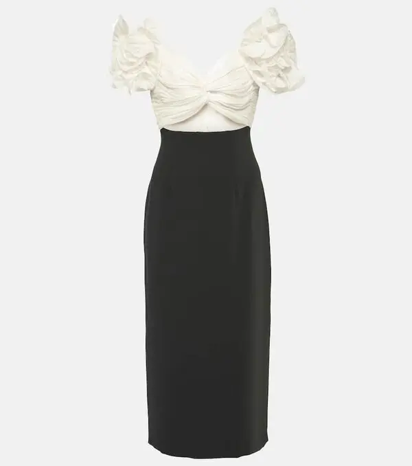 Costarellos Ziselle Lurex® And Crêpe Midi Dress