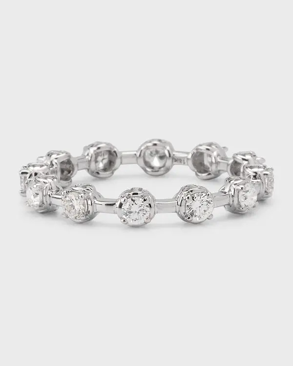 Hoorsenbuhs 18k Gold Micro Tri-link Ii Diamond Ring - White