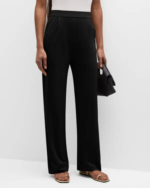 Majestic Filatures Soft Touch Straight-leg Pant - Noir