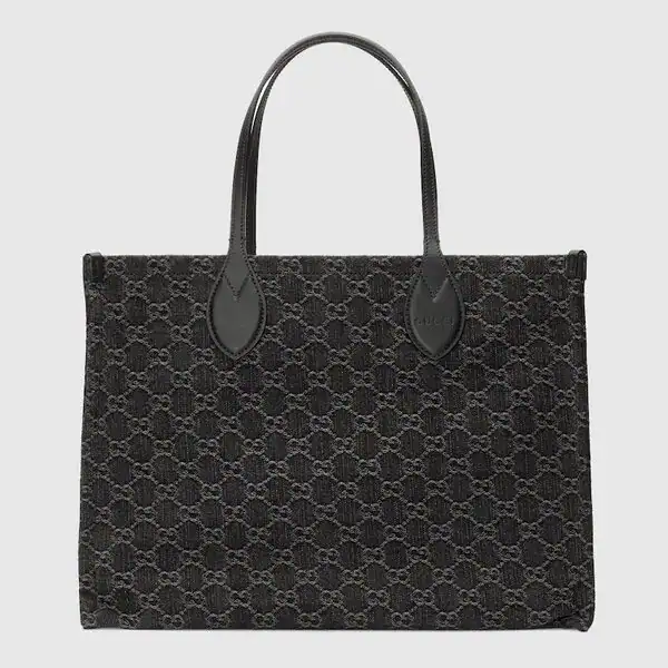 Gucci Ophidia Gg Large Tote Bag Fabric Black Editorialist