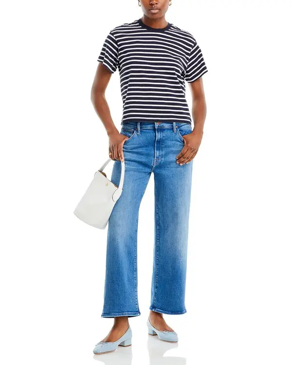 MOTHER The Dodger High Rise Ankle Wide Leg Jeans