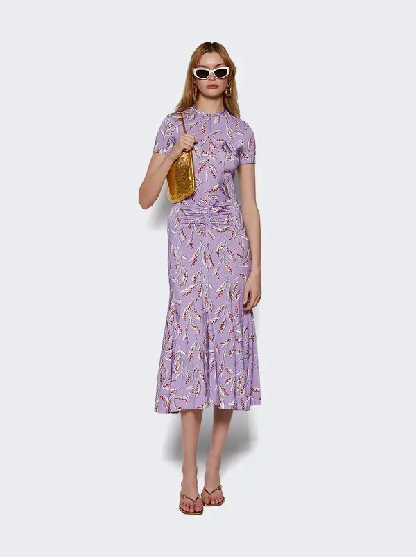 RABANNE Robe Midi Dress - Muguet Lavender | Editorialist